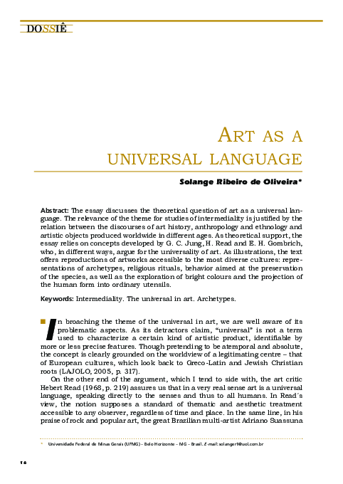 (PDF) Art as a universal language