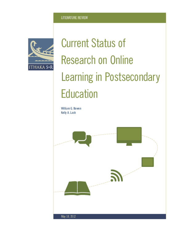 (PDF) Current Status of Research on Online Learning in Postsecondary ...
