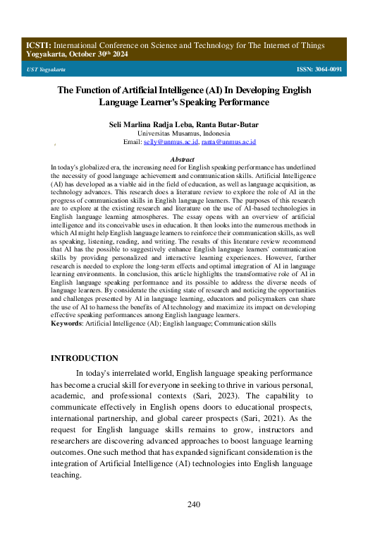 (PDF) The Function of Artificial Intelligence (AI) In Developing ...