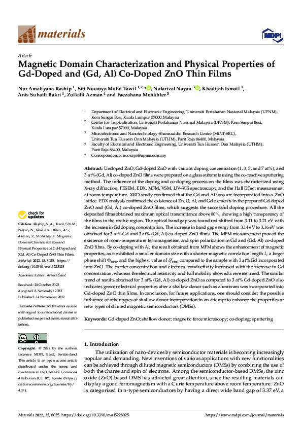 (PDF) Magnetic Domain Characterization and Physical Properties of Gd ...