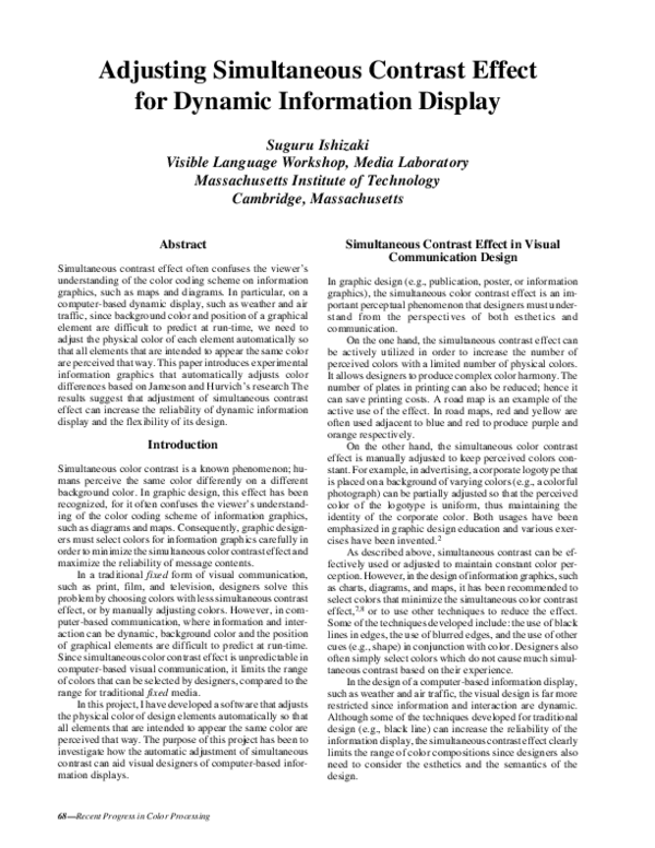 (PDF) Adjusting Simultaneous Contrast Effect for Dynamic Information ...