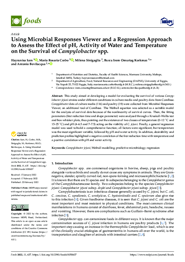 (PDF) Using Microbial Responses Viewer and a Regression Approach to Assess the Effect of pH ...