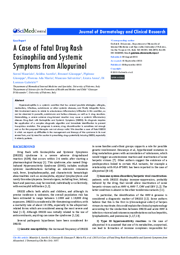 (PDF) A Case of Fatal Drug Rash Eosinophilia and Systemic Symptoms from ...