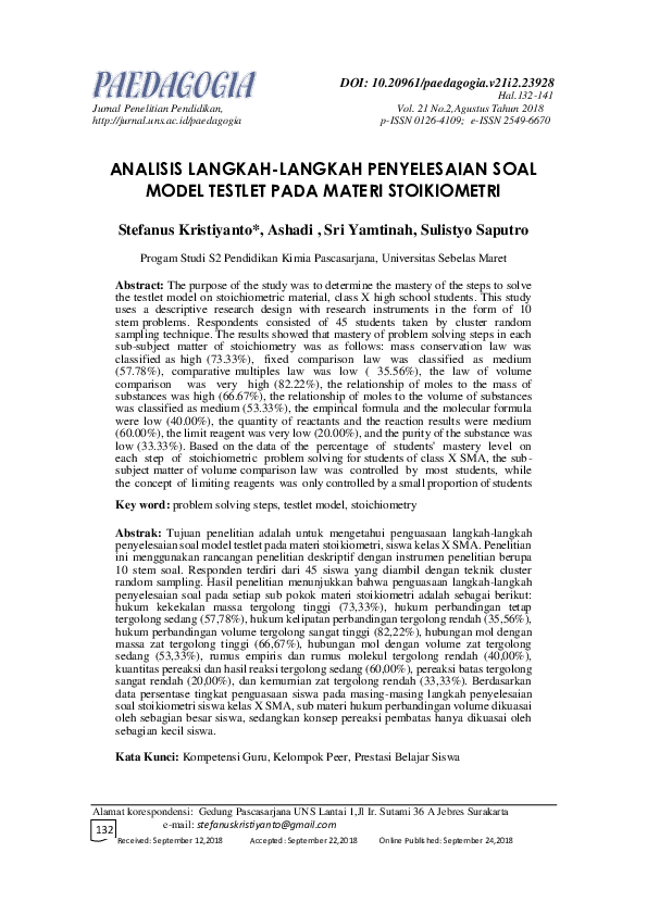 (PDF) Analisis Langkah-Langkah Penyelesaian Soal Model Testlet Pada ...