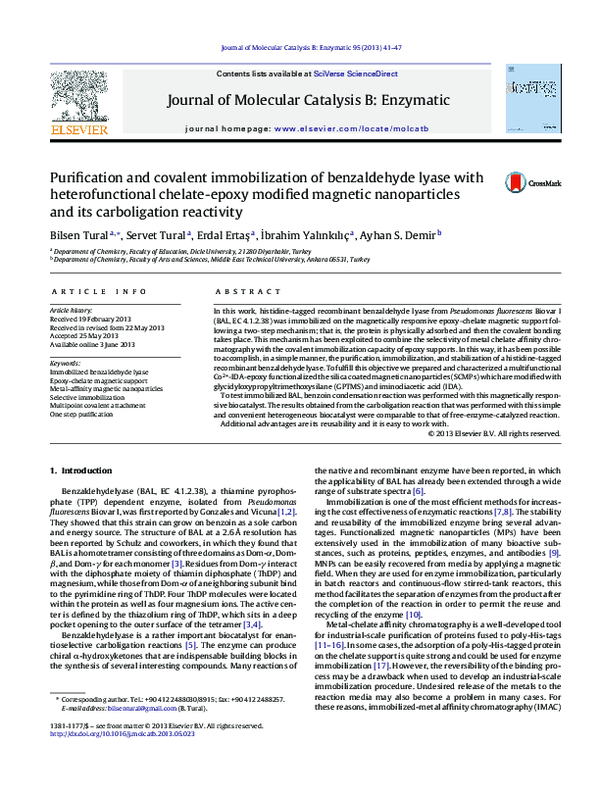 (PDF) Purification and covalent immobilization of benzaldehyde lyase ...