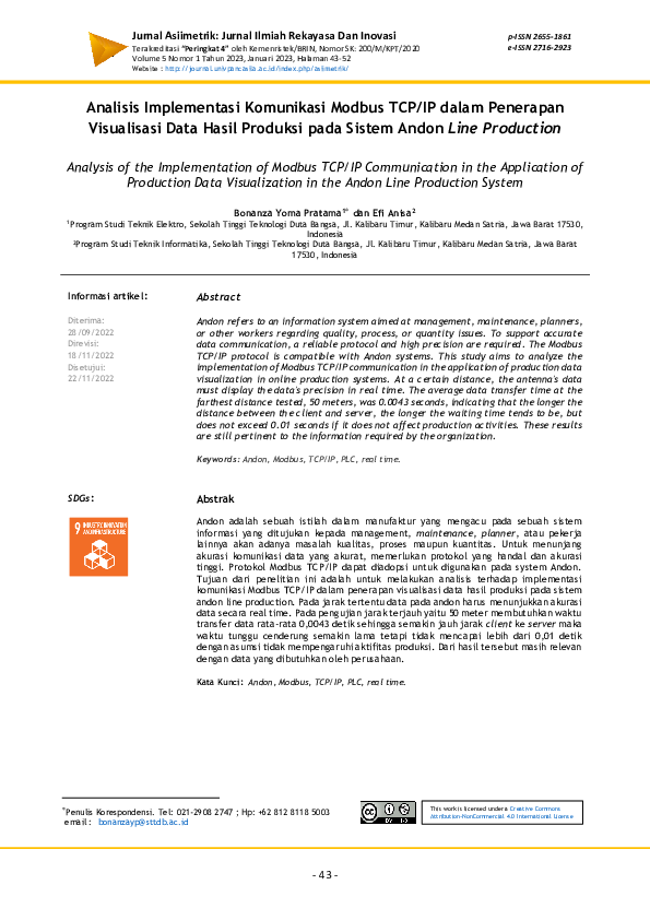 (PDF) Analisis Implementasi Komunikasi Modbus TCP/IP dalam Penerapan Visualisasi Data Hasil ...