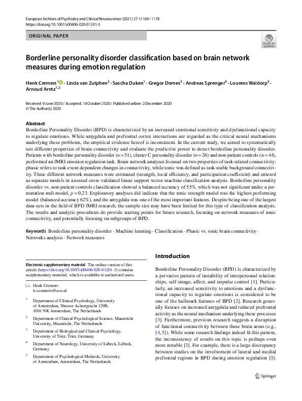 (PDF) Borderline personality disorder classification based on brain network measures during ...