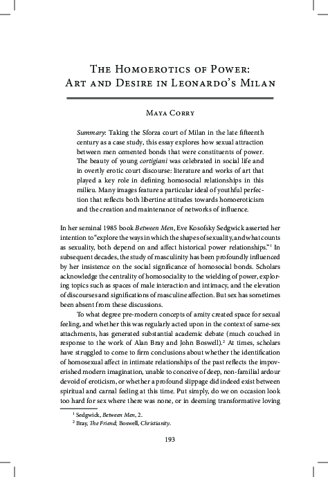 (PDF) Maya Corry , 'The Homoerotics of Power: Art and Desire in ...