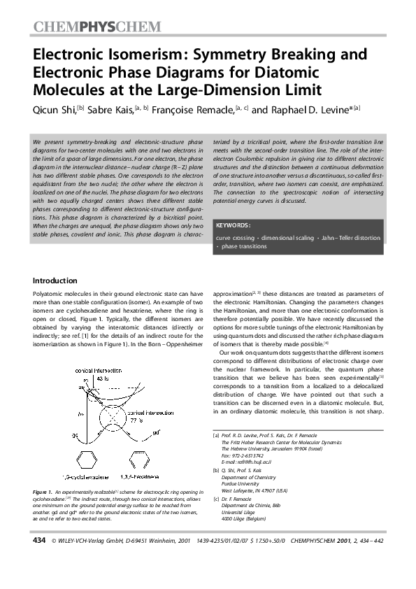 (PDF) Electronic Isomerism: Symmetry Breaking and Electronic Phase ...