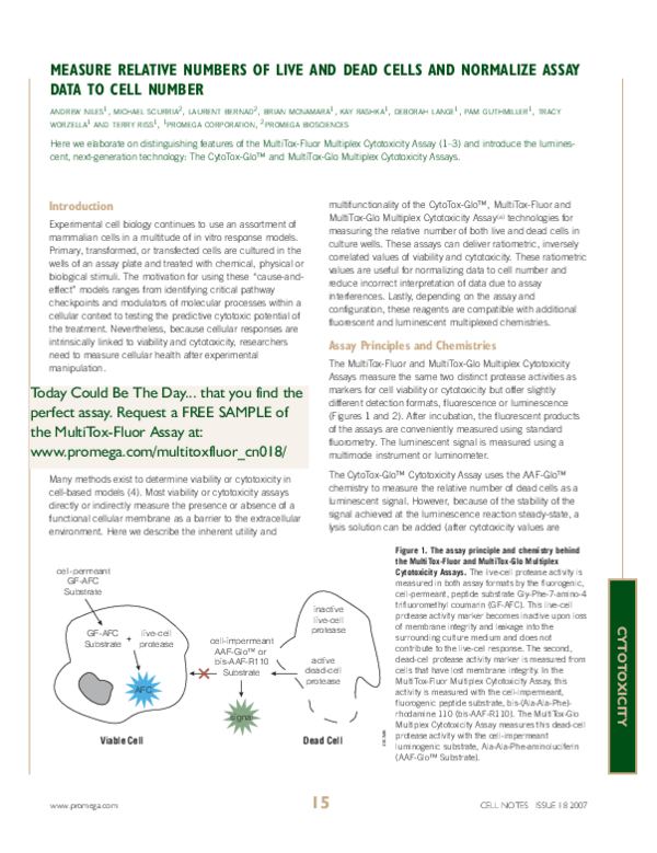 (PDF) Measure Relative Numbers of Live and Dead Cells and Normalize ...