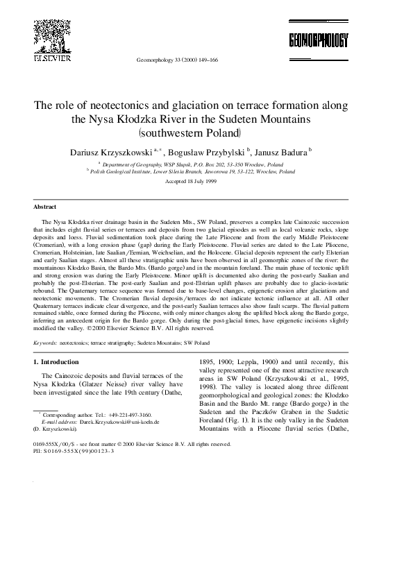 (PDF) The role of neotectonics and glaciation on terrace formation ...