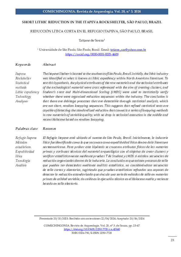 (PDF) Short Lithic reduction