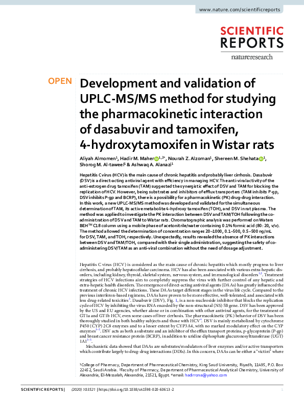 Pdf Development And Validation Of An Uplc Ms Ms Method For The Determination Of Ionophoric And