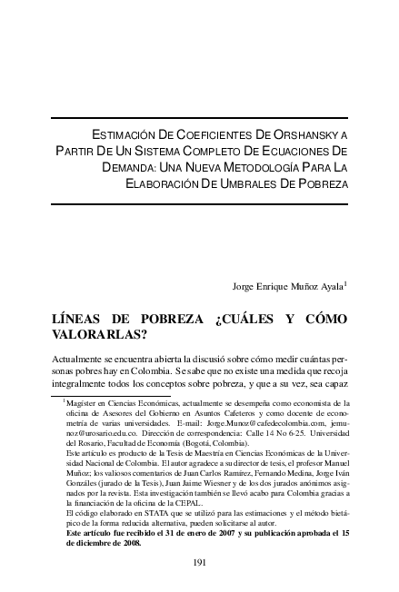 (PDF) Estimación de coeficientes de Orshansky a partir de un sistema ...