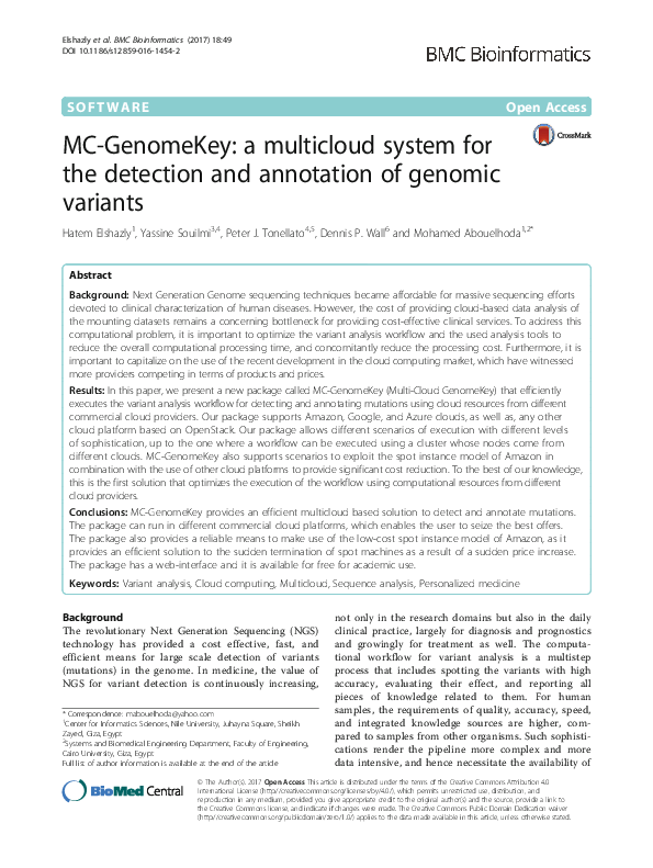 (PDF) MC-GenomeKey: a multicloud system for the detection and annotation of genomic variants