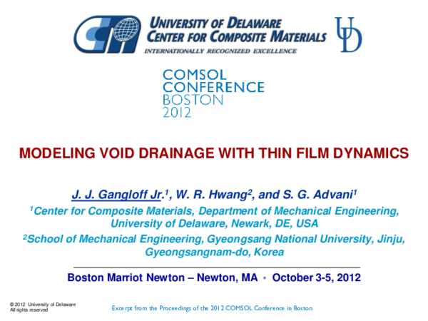 (PDF) Modeling Void Drainage with Thin Film Dynamics