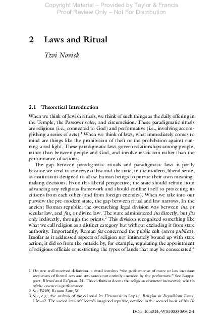 (PDF) Laws and Ritual