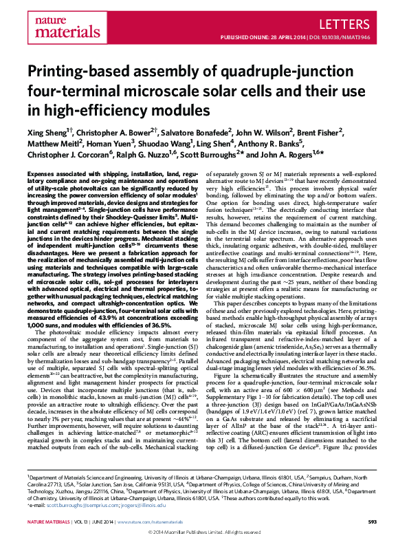 (PDF) Printing-based assembly of quadruple-junction four-terminal microscale solar cells and ...