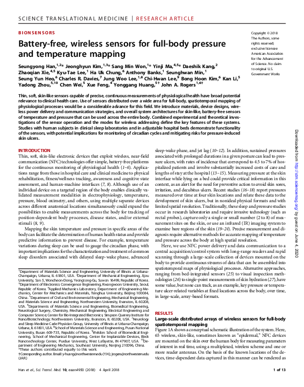 (PDF) Battery-free, wireless sensors for full-body pressure and ...