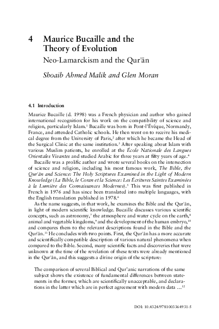 (PDF) Maurice Bucaille and the Theory of Evolution: Neo-Lamarckism and ...