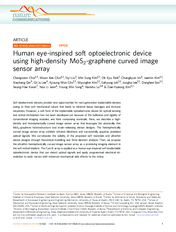 (PDF) Human eye-inspired soft optoelectronic device using high-density ...