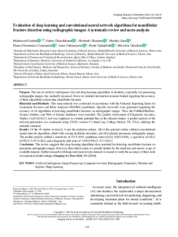 (PDF) Evaluation of deep learning and convolutional neural network ... (PDF) Evaluation of deep learning and convolutional neural network ...