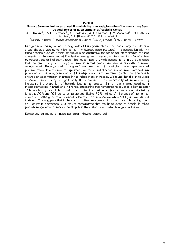 (PDF) Nematofauna as indicator of soil N availability in mixed plantations? A case study from ...