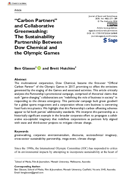 (PDF) “Carbon Partners” and Collaborative Greenwashing: The ...