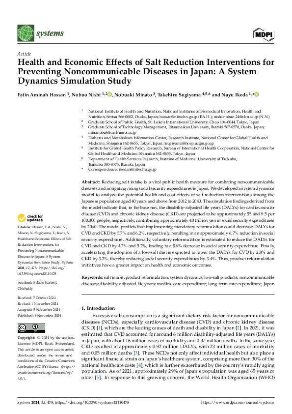 (PDF) Health and Economic Effects of Salt Reduction Interventions for ...