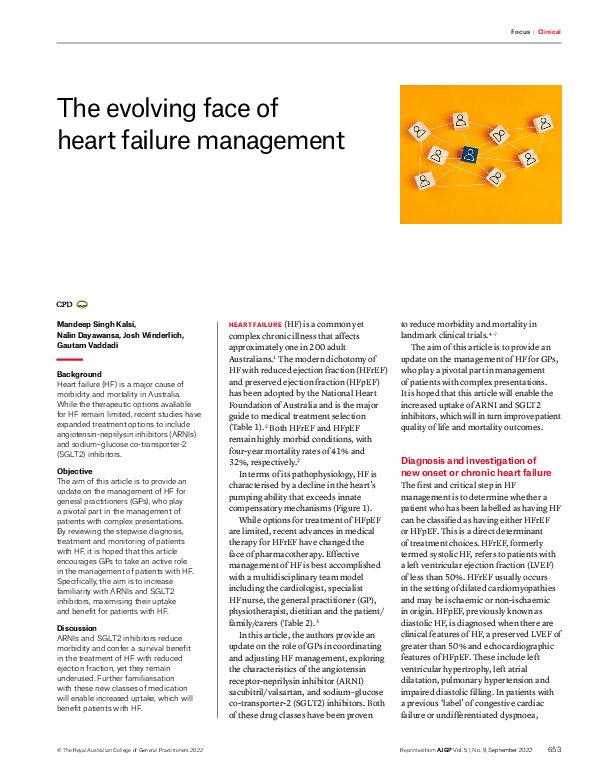 (PDF) The evolving face of heart failure management