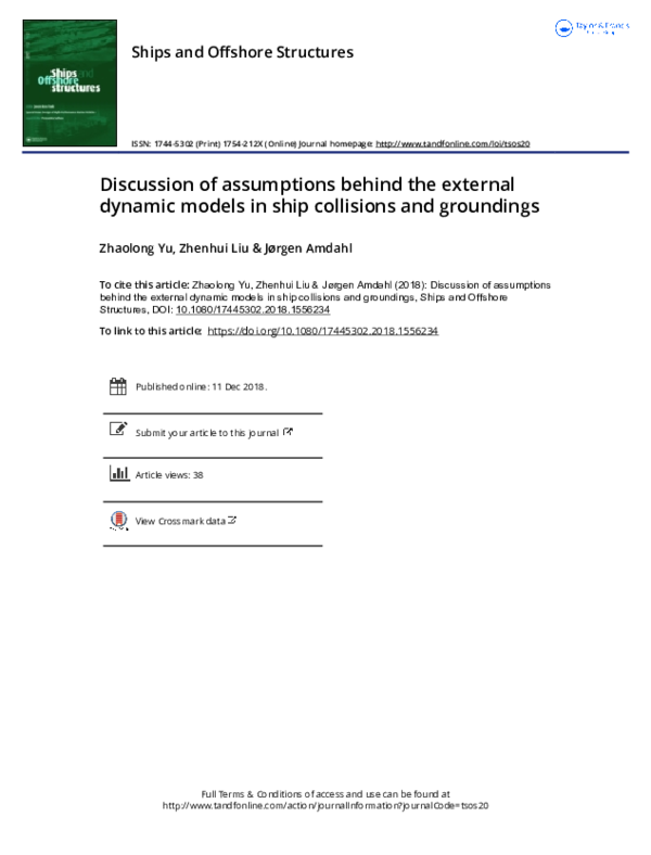(PDF) Discussion of assumptions behind the external dynamic models in ...