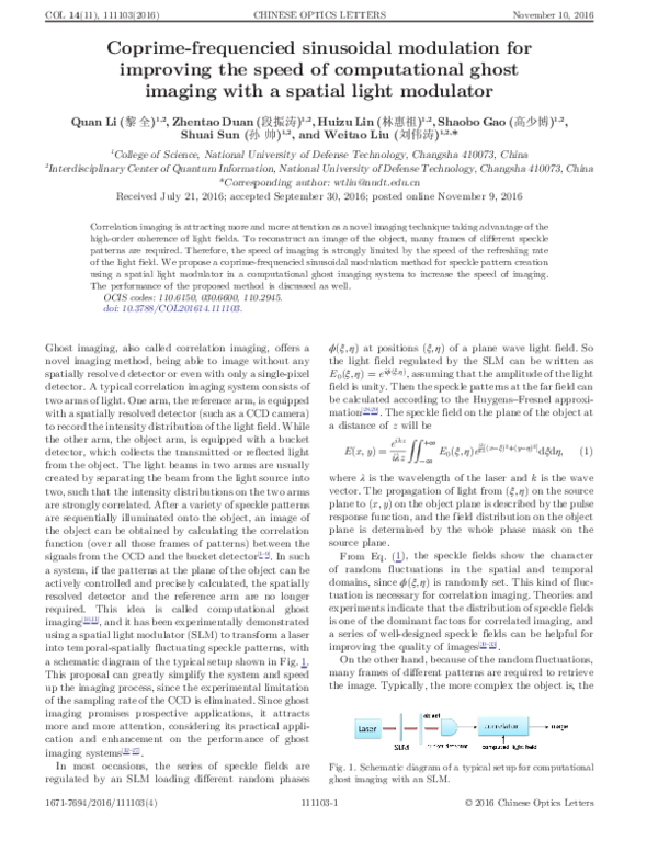 (PDF) Coprime-frequencied sinusoidal modulation for improving the speed of computational ghost ...