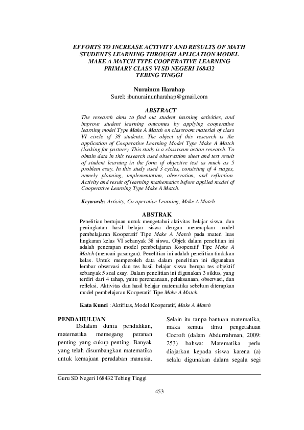 (PDF) Efforts to Increase Activity and Results of Math Students Learning Through Aplication ...