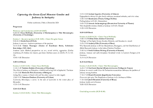 (PDF) 'Epigraphical evidence for zelos: family relations, emotional ...