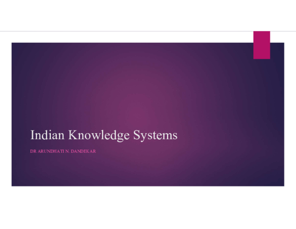 (PDF) Understanding basics of IKS | Dr. Arundhati N Dandekar - Academia.edu