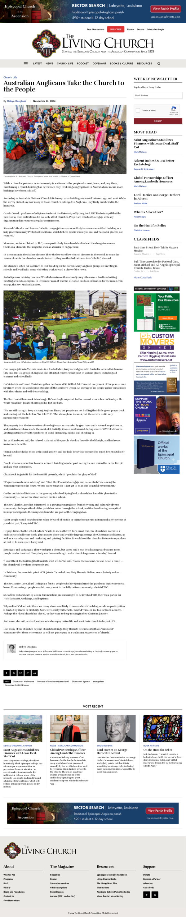 (PDF) Robyn Douglass, Church Life: Australian Anglicans Take the Church ...