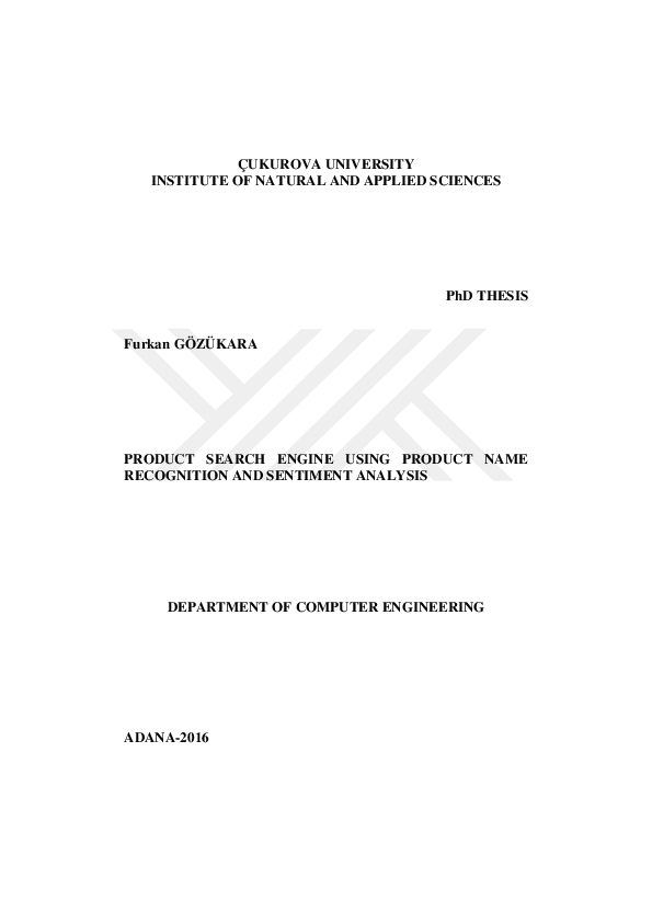 (PDF) Product Search Engine Using Product Name Recognition and Sentiment Analysis