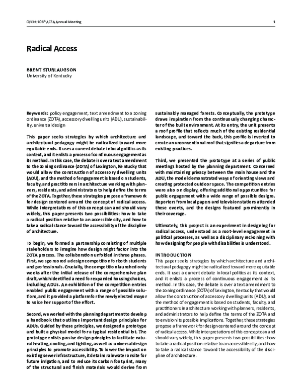 (PDF) Radical Access