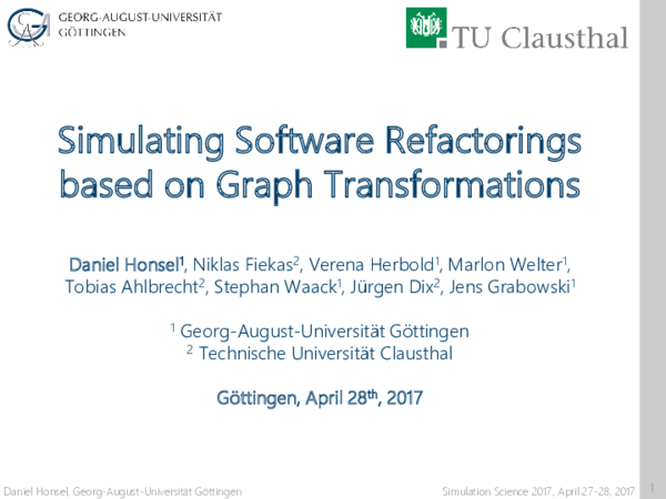 (PDF) Simulating Software Refactorings Based on Graph Transformations