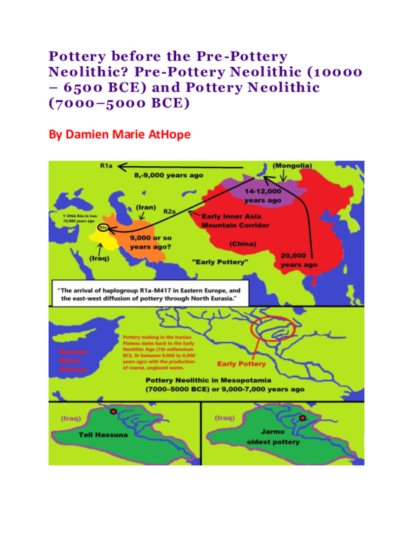 (PDF) Pottery before the Pre-Pottery Neolithic? Pre-Pottery Neolithic ...