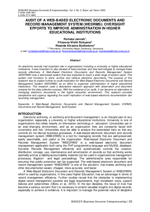 (PDF) Audit of A Web-Based Electronic Documents and Record Management ...