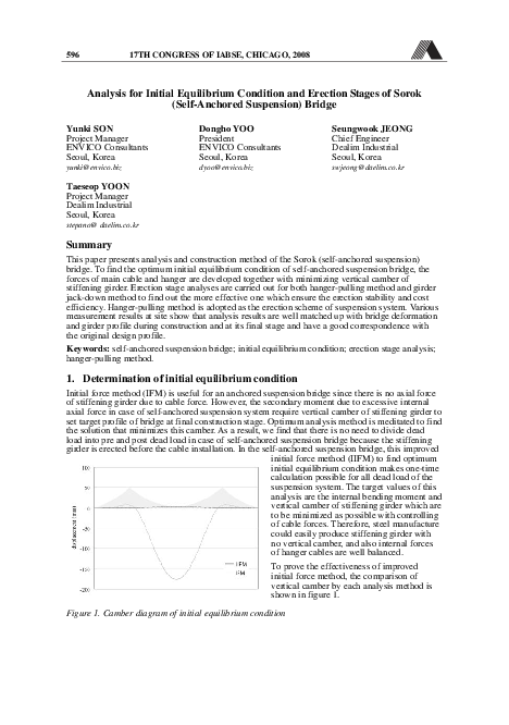 (PDF) Analysis for initial equilibrium condition and erection stages of ...