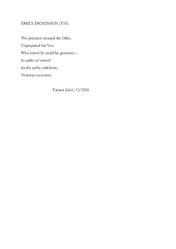 (PDF) Emily Dickinson (XVI)