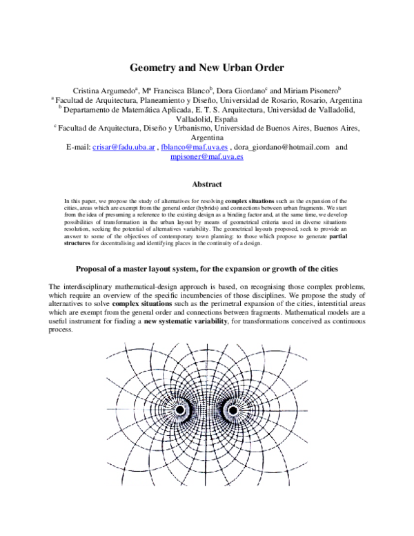(PDF) Geometry and New Urban Order