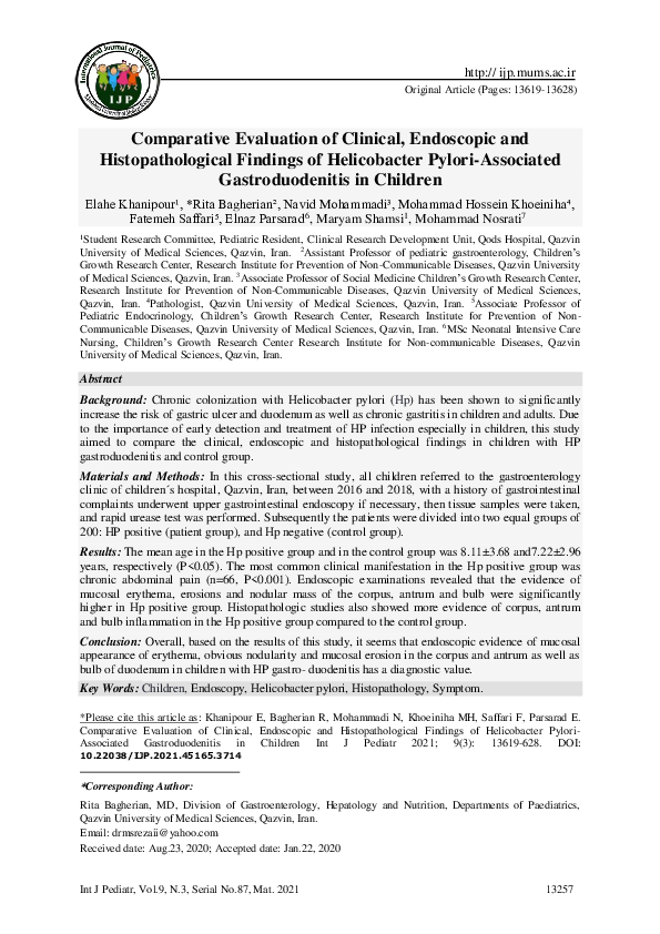 (PDF) Comparative Evaluation of Clinical, Endoscopic and ...