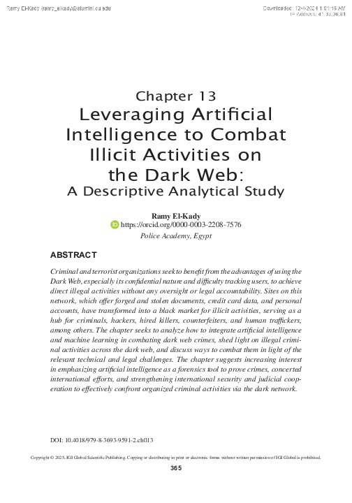 (PDF) Leveraging Artificial Intelligence to Combat Illicit Activities ...