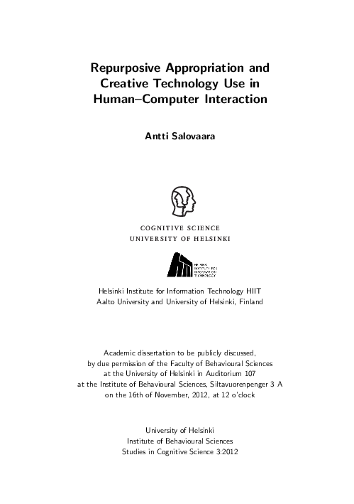 (PDF) Repurposive Appropriation and Creative Technology Use in Human ...