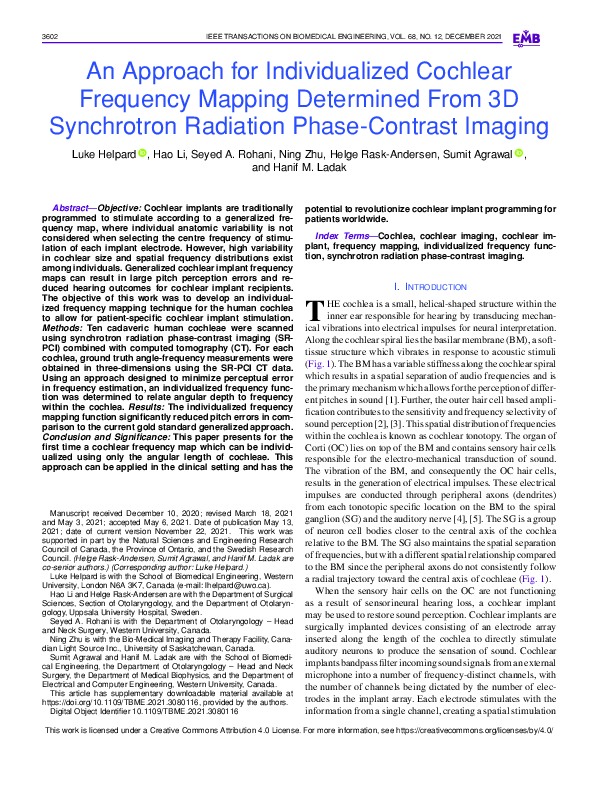 (PDF) An Approach for Individualized Cochlear Frequency Mapping ...