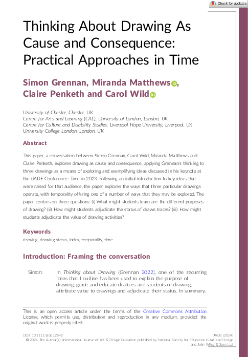 (PDF) Thinking About Drawing As Cause and Consequence: Practical ...
