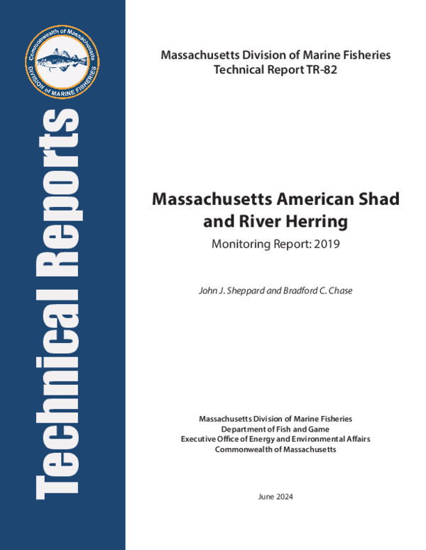 (PDF) Massachusetts American Shad and River Herring Monitoring Report: 2019